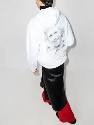 Raf Simons Chest-print Hooded Sweatshirt