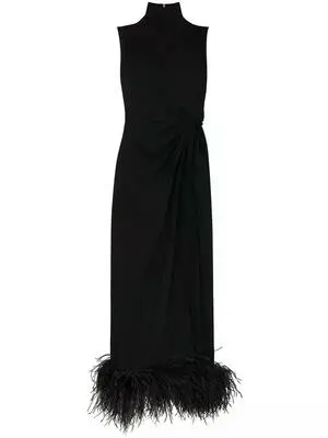 16Arlington Maika Feather-embellished Gown