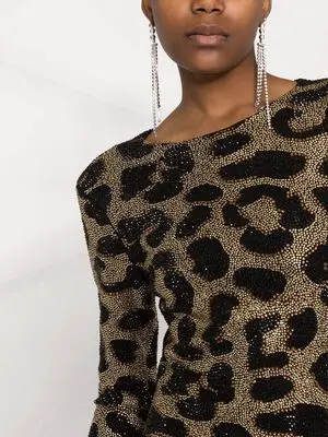 Philipp Plein Leopard-print Studded Mini Dress