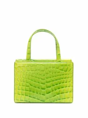 Amina Muaddi Amini Giorgia Crocodile Effect Bag