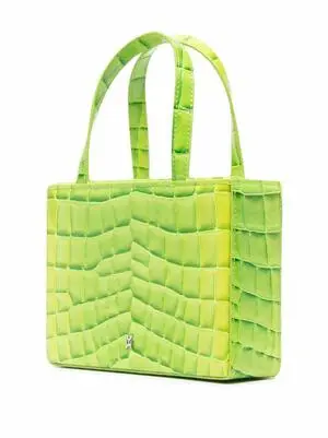 Amina Muaddi Amini Giorgia Crocodile Effect Bag