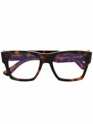 CHRISTIAN ROTH Tortoise-shell Square-frame Glasses