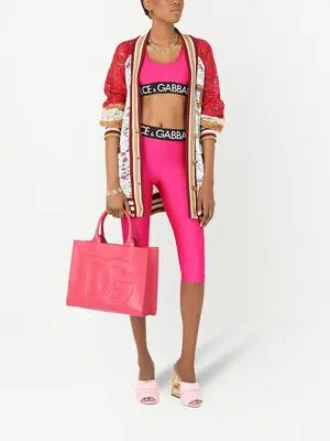 Dolce & Gabbana Dg Logo-appliqué Lace Cardigan