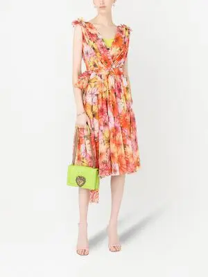 Dolce & Gabbana Floral Print Silk Dress