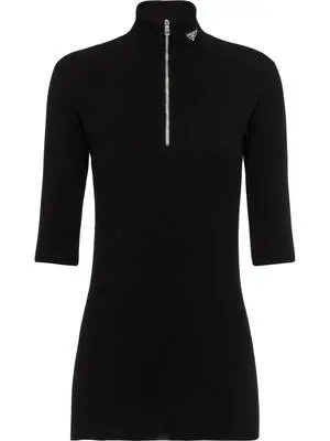 Prada Triangle-logo Half-zip Jumper