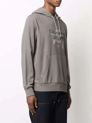 DIESEL® Slogan Print Cotton Hoodie
