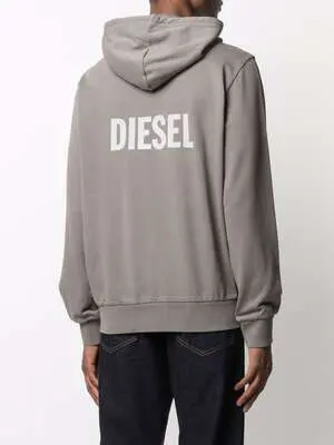 DIESEL® Slogan Print Cotton Hoodie