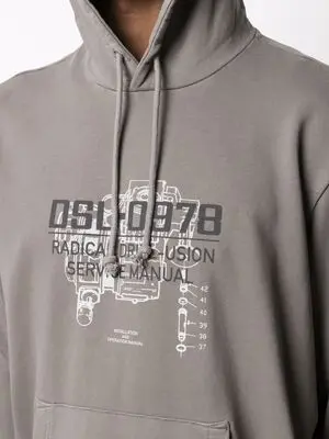 DIESEL® Slogan Print Cotton Hoodie