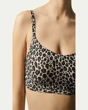 Chantelle Print Soft Stretch Padded Bralette - Leopard