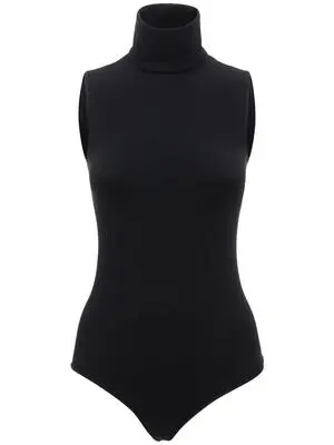 Wolford String Stretch Jersey Bodysuit Black