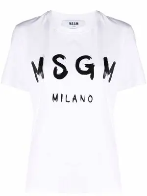 MSGM Logo-print T-shirt - White