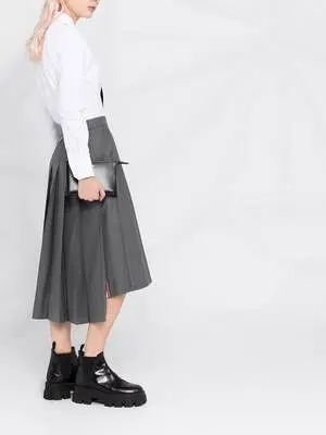 Thom Browne Pleated Midi Skirt