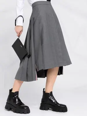 Thom Browne Pleated Midi Skirt