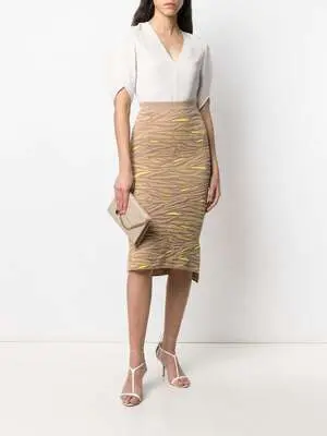 Stella McCartney Animal Pattern Knitted Skirt