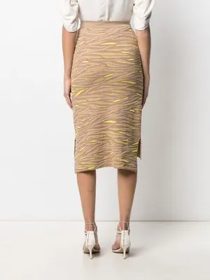 Stella McCartney Animal Pattern Knitted Skirt