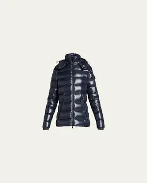 Moncler Bady Hooded Short Down Jacket - Dark Black