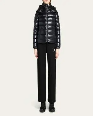 Moncler Bady Hooded Short Down Jacket - Dark Black