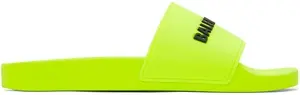 Balenciaga Balenciaga Pink Pool Slides 7321 Fluo Yellow/bla