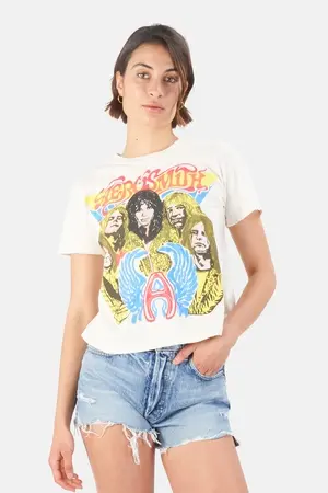 MadeWorn Aerosmith Dream On Crop T-shirt