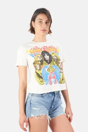MadeWorn Aerosmith Dream On Crop T-shirt