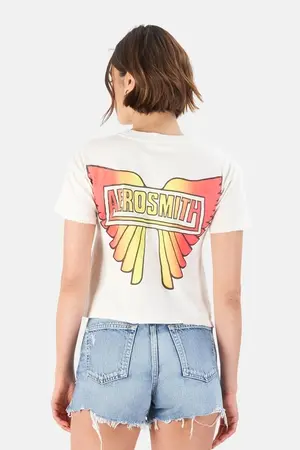 MadeWorn Aerosmith Dream On Crop T-shirt