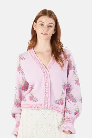 LoveShackFancy Boscom Cardigan Sweater