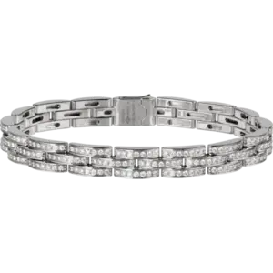 Cartier Maillon Panthère Thin Bracelet, 3 Diamond-paved Rows