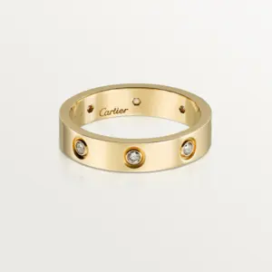 Cartier Love Wedding Band, 8 Diamonds - Gold