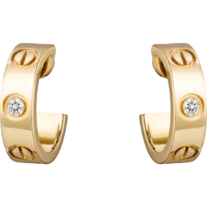 Cartier Love Earrings, 2 Diamonds