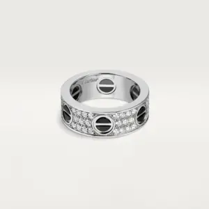 Cartier Love Ring, Diamond-paved, Ceramic