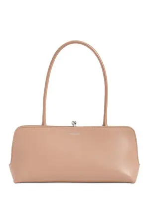 JIL SANDER Small Goji Leather Top Handle Bag - Light Beige
