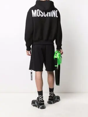 Moschino Logo-appliqué Zipped Hoodie