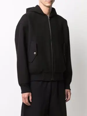 Moschino Logo-appliqué Zipped Hoodie