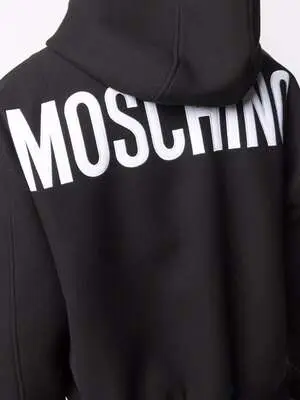 Moschino Logo-appliqué Zipped Hoodie