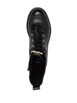 CULT Crocodile-effect Leather Boots