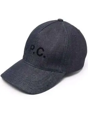A.p.c. Logo-print Cap - Blue