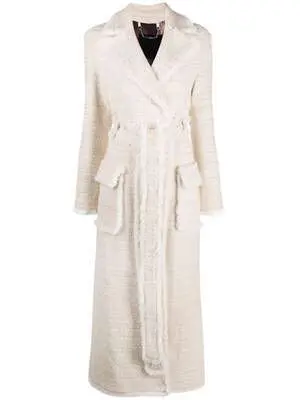 Philipp Plein Beted-waist Boucé Coat