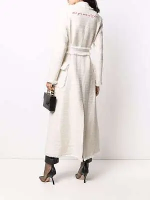 Philipp Plein Beted-waist Boucé Coat