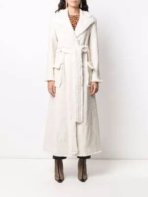 Philipp Plein Beted-waist Boucé Coat