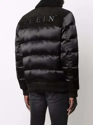 Philipp Plein Padded Leather Bomber Jacket