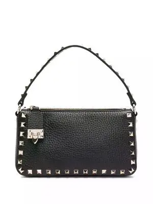 Valentino Garavani Rockstud Leather Shoulder Bag - Black