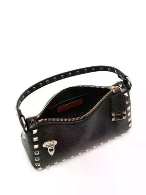 Valentino Garavani Rockstud Leather Shoulder Bag - Black