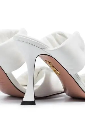 AQUAZZURA Twist 95mm Leather Sandals - White