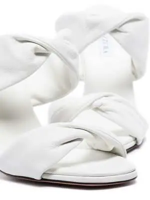 AQUAZZURA Twist 95mm Leather Sandals - White