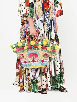 Dolce & Gabbana Kendra Woven Basket Bag