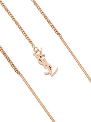 Saint Laurent Monogram Drop Chain Earrings