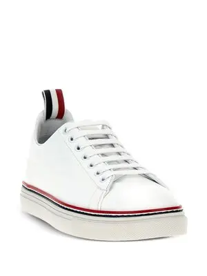 Thom Browne Calf Tennis Sneakers - White