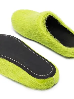 Marni Fussbett Round-toe Mules - Green