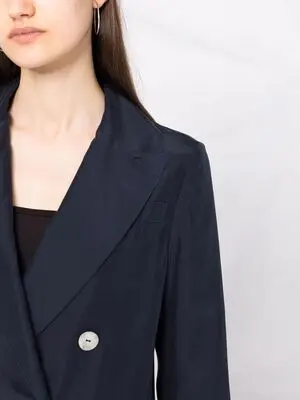 Vince Double-breasted Silk Blazer