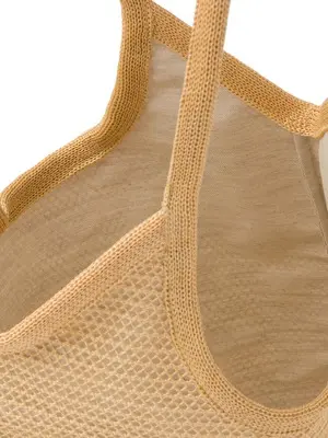 Miu Miu Logo-print Raffia Tote Bag